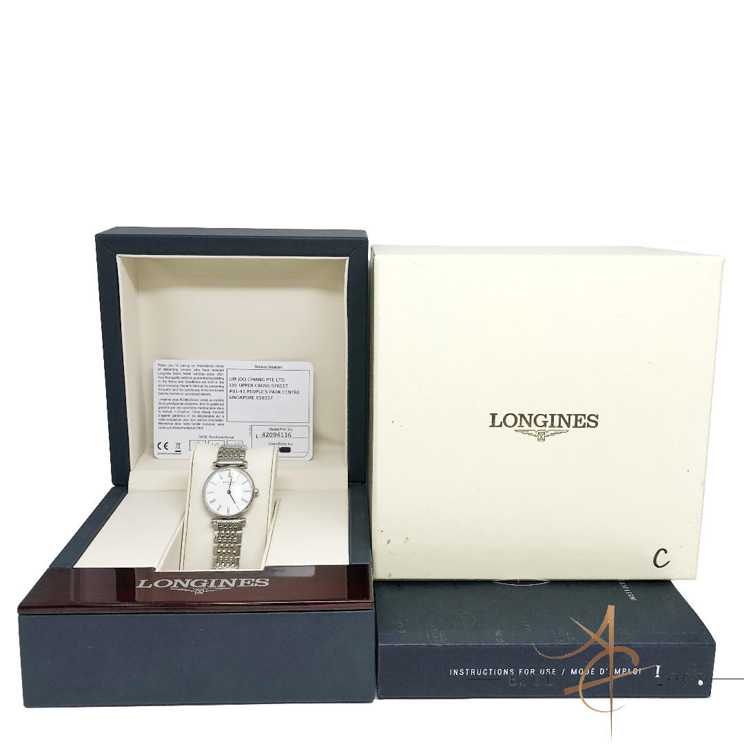 [Full Set] Longines La Grande Classique L42094116 White Dial Ladies ...