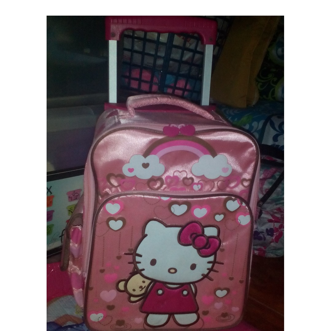 hello kitty trolley bag(authentic), Babies & Kids, Going Out, Diaper ...