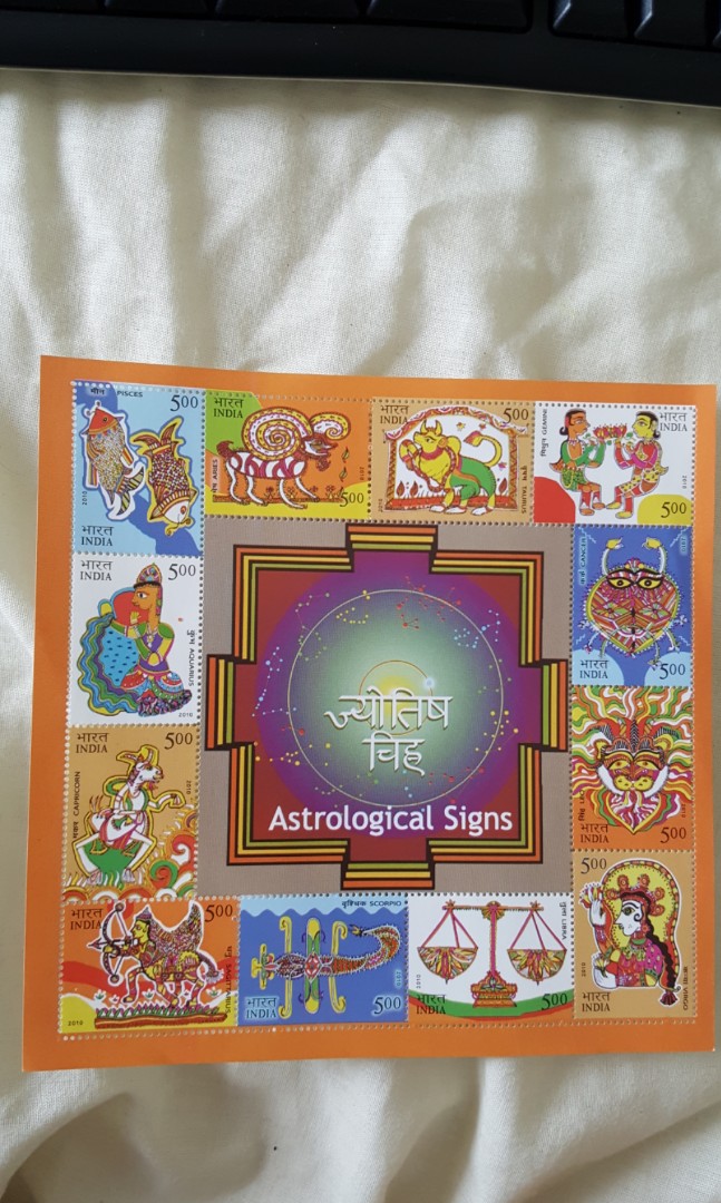 Indian Astrological Signs 2010 miniature sheet, Hobbies & Toys ...