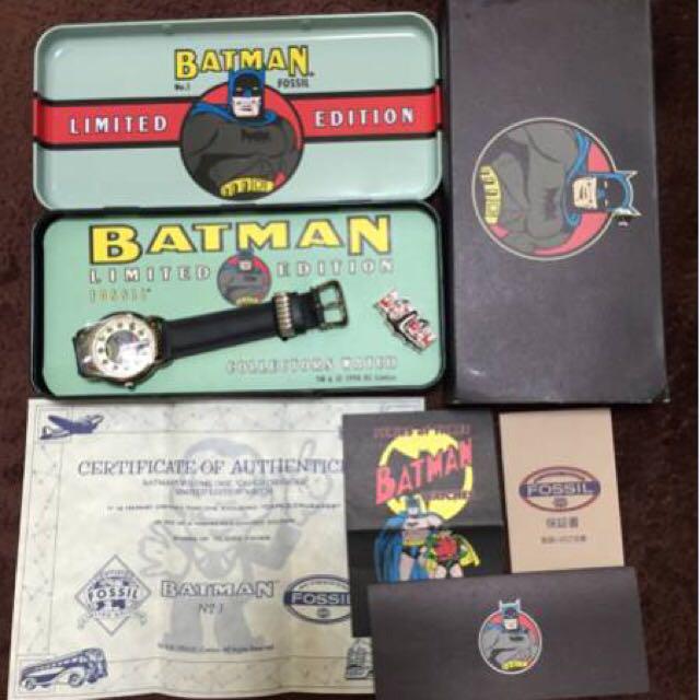 MINT AND NEVER USED! Limited Edition 1994 Fossil Batman Wristwatch With ...