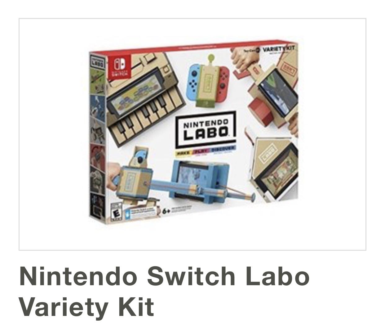Nitendo Switch Labo Variety kit, Video Gaming, Video Game Consoles ...