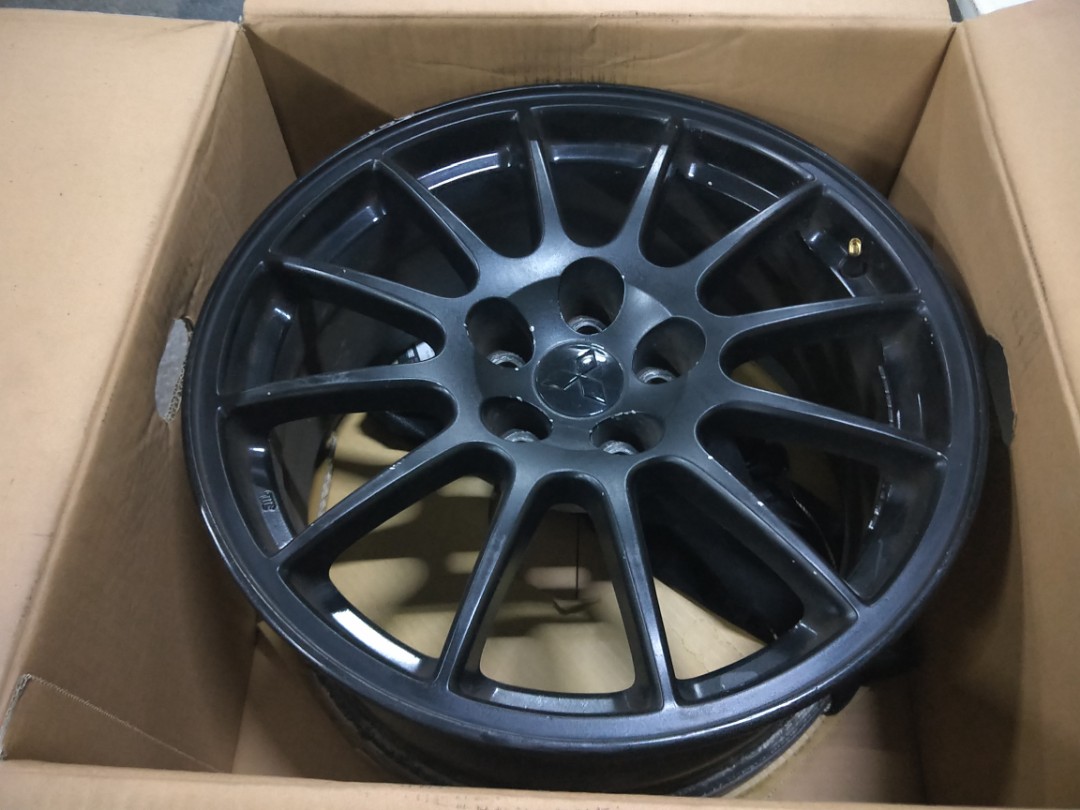 Original evo 18" enkei rims, Car Accessories, Tyres & Rims on Carousell