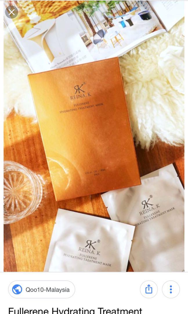 Reina K Fullerene Hydrating Mask, Beauty & Personal Care, Face, Face ...