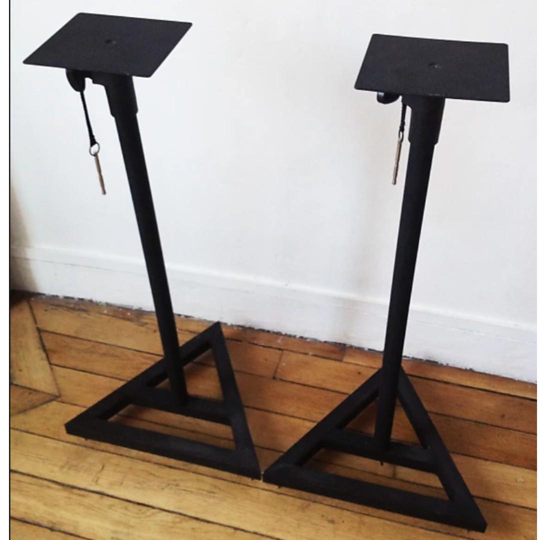 Samson MS200 Black Adjustable Heavy Duty Studio Monitor Stands (PAIR ...