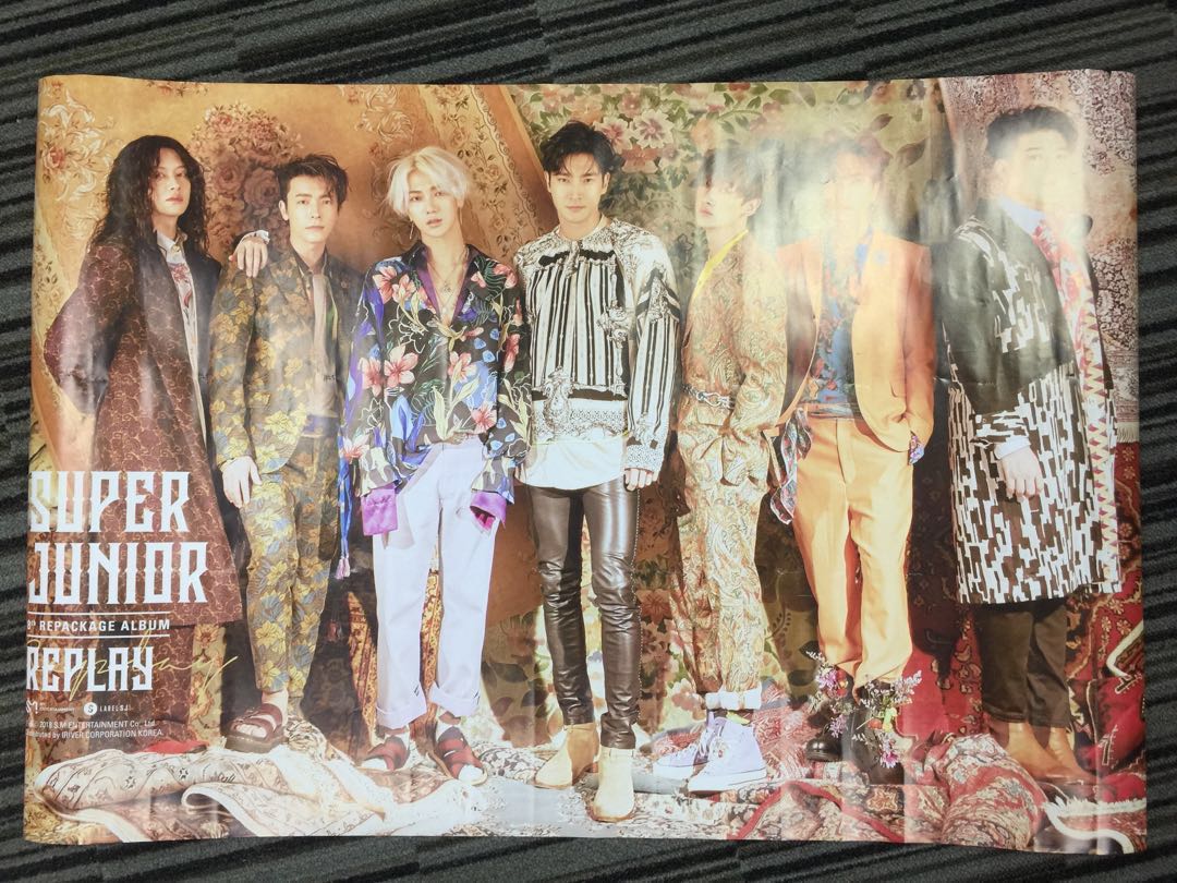 Super Junior REPLAY poster, Hobbies & Toys, Memorabilia & Collectibles ...