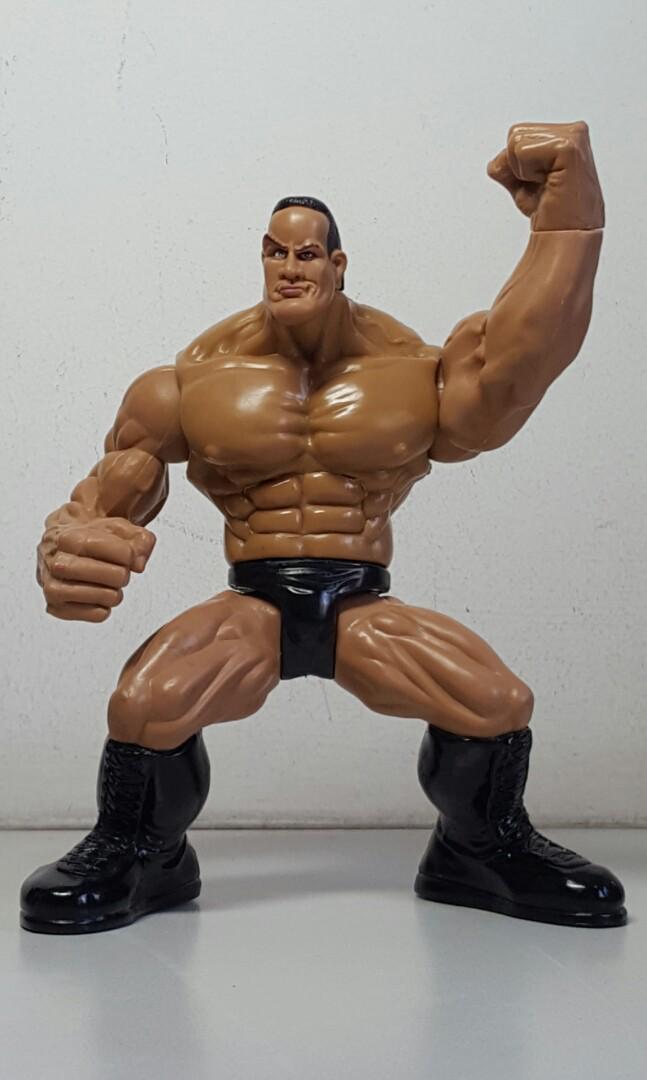 The Rock Jakks Pacific WWF WWE wrestling action figure Maximum Sweat ...