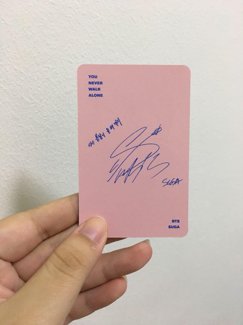 [WTT/WTS] BTS You Never Walk Alone / YNWA Suga Photocard, Hobbies ...