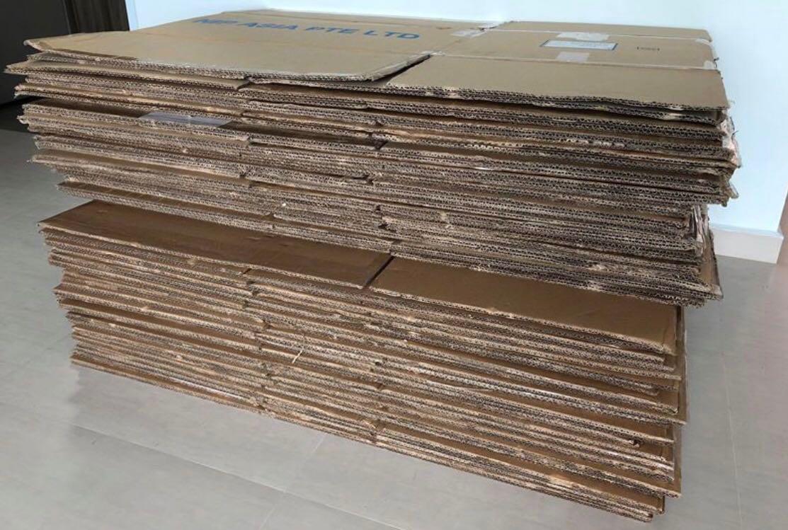 Used carton box, Furniture & Home Living, Home Improvement ...