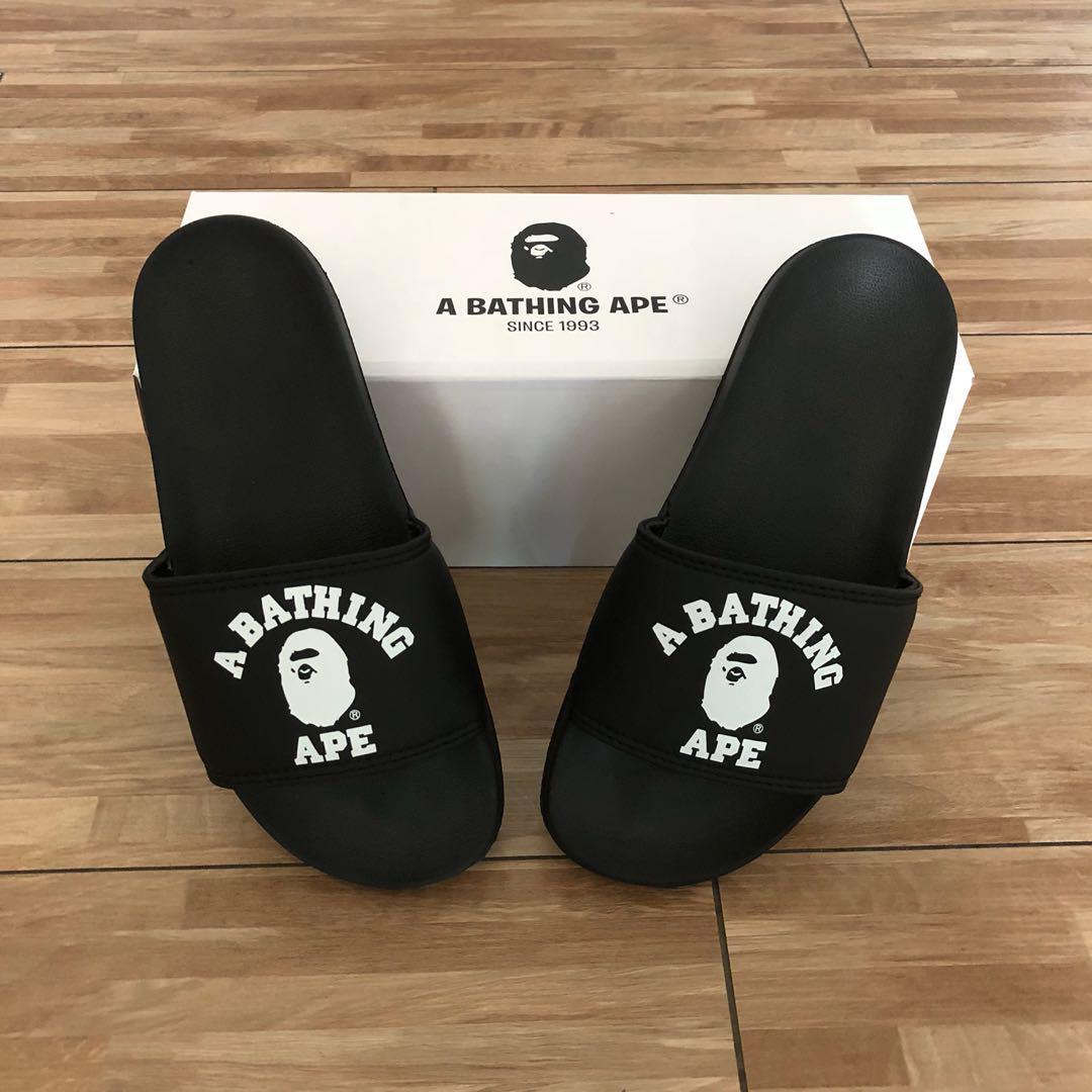 A Bathing Ape Bape Slides, Men's Fashion, Footwear, Flipflops and ...