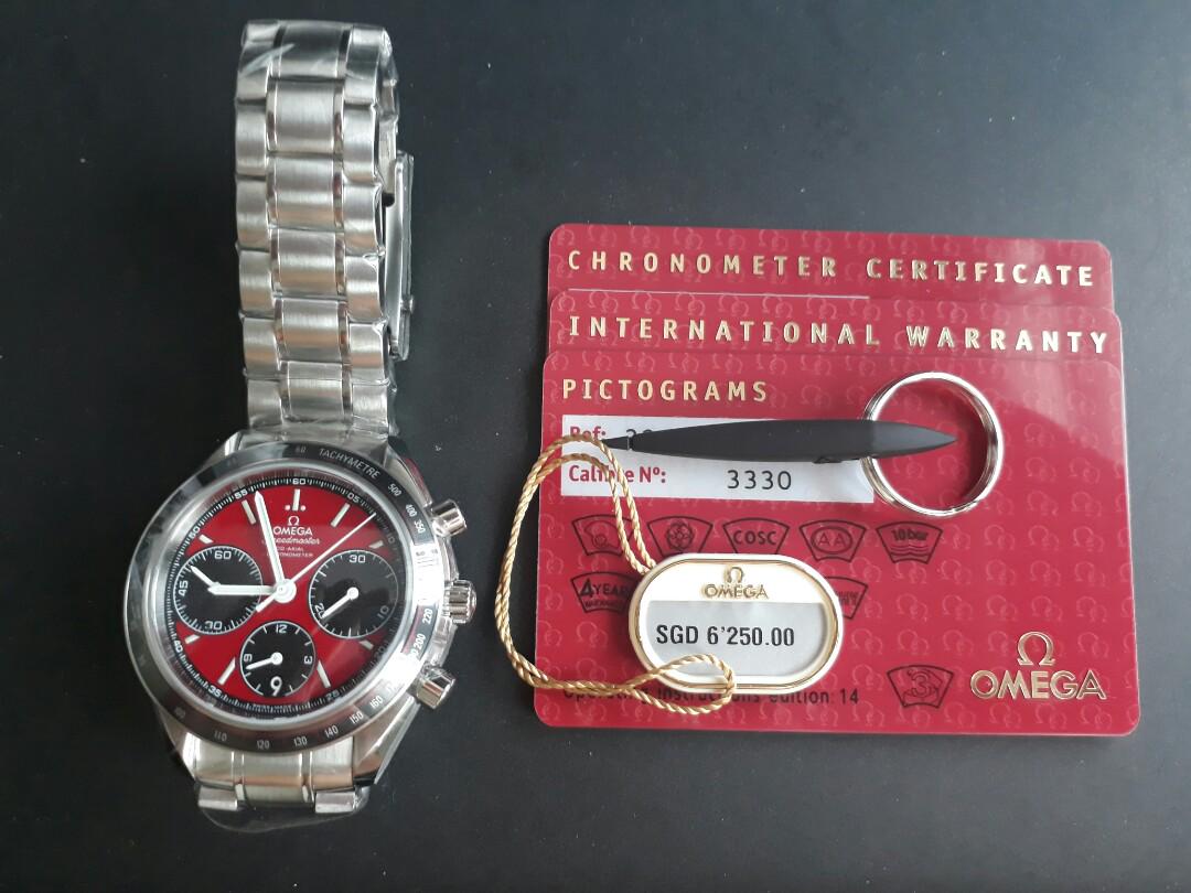 [Brand New] Omega Speedmaster Racing Red Dial Schumacher, Luxury ...
