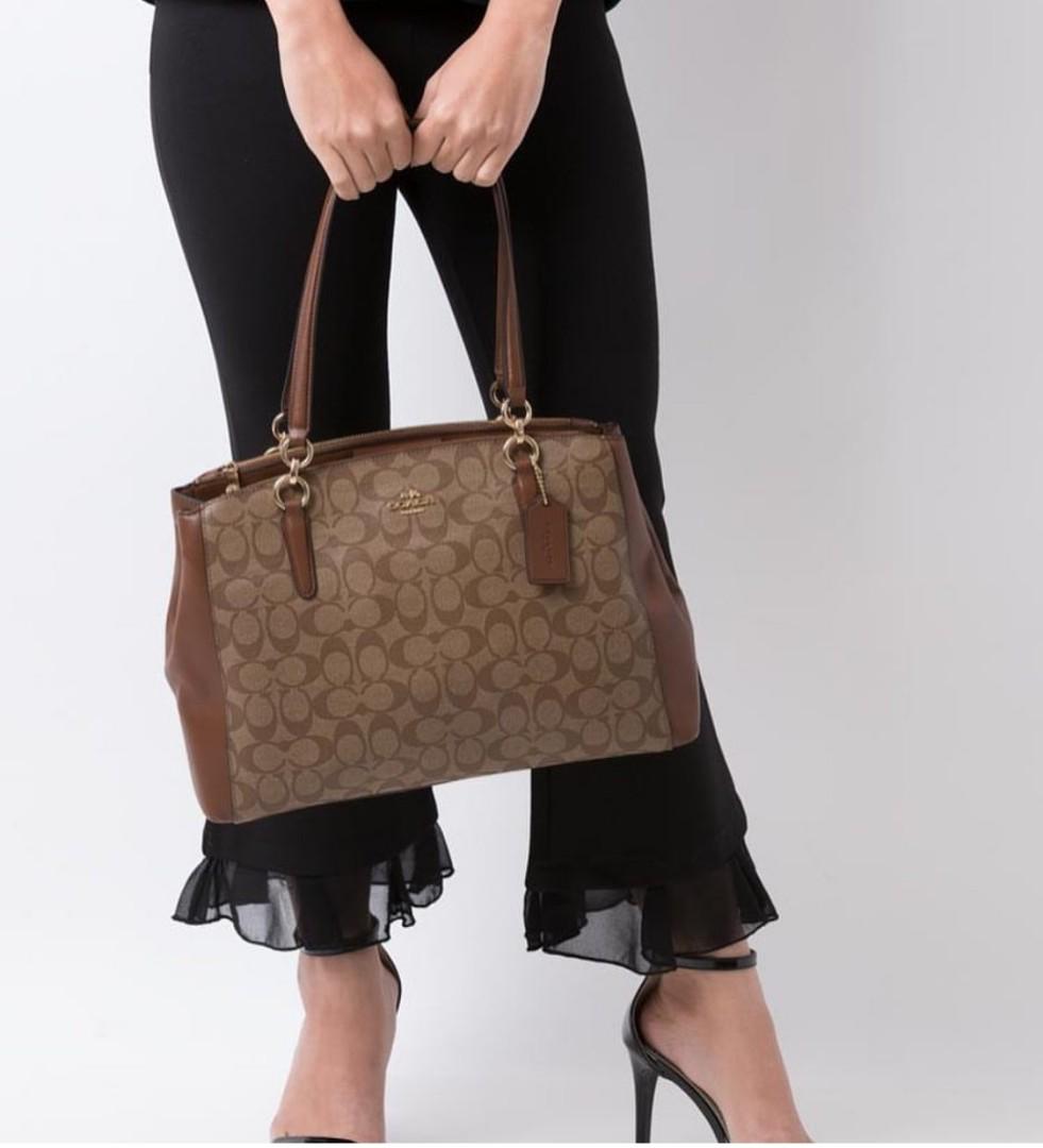 Coach Christie Signature Carryall Original, Barang Mewah, Tas & Dompet ...