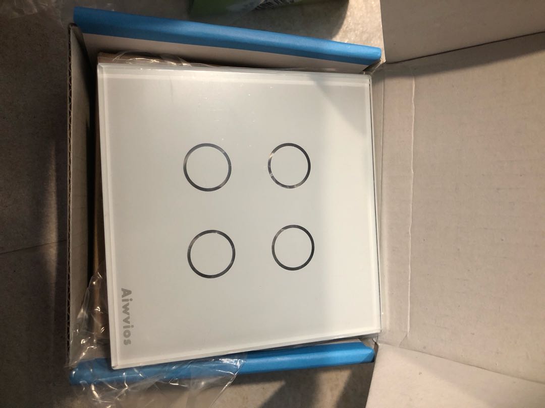 Glass panel touch switch 4 gang 1 way, TV & Home Appliances, Electrical ...