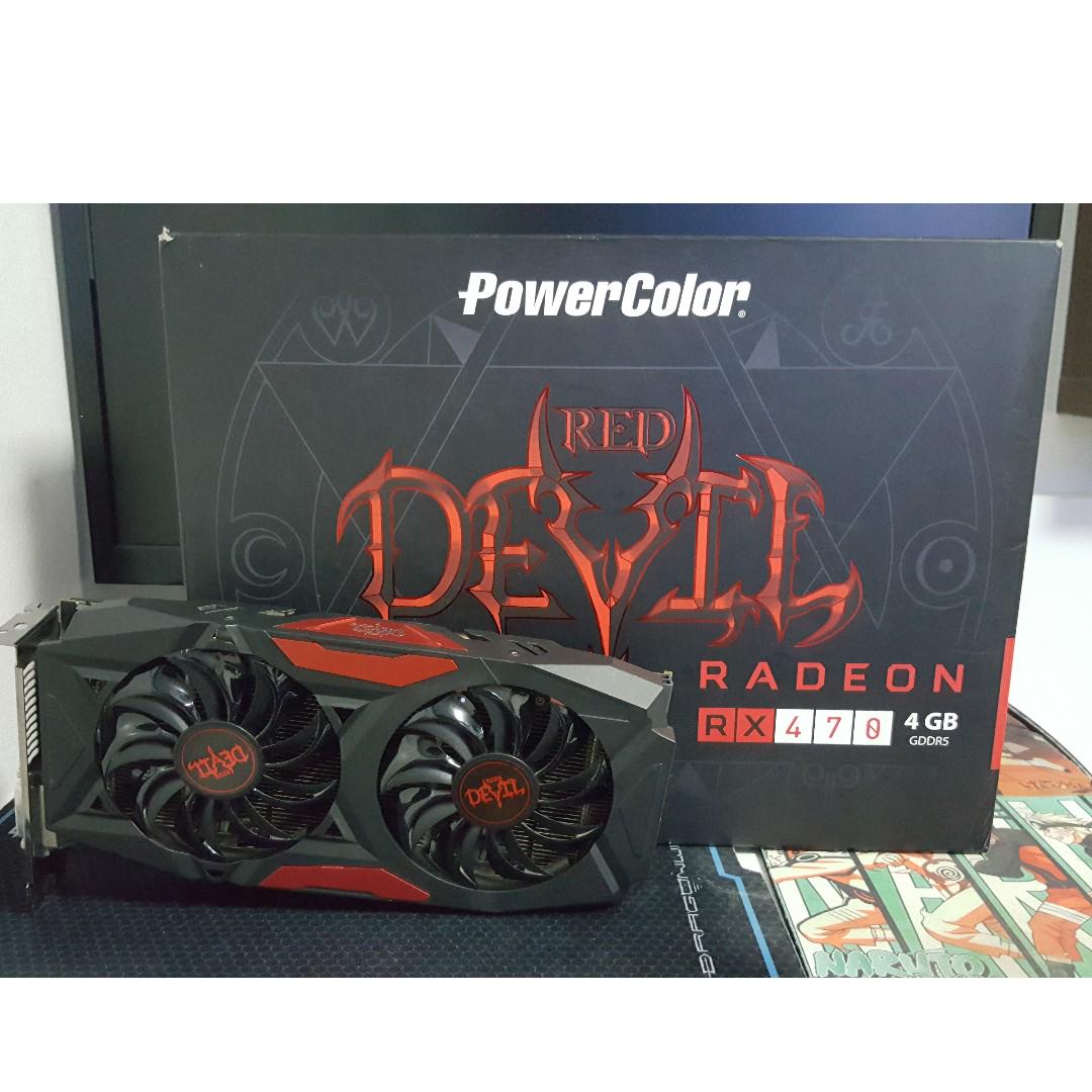 Graphics Card - RX 470 Powercolor Red Devil 4GB Variant, Computers ...