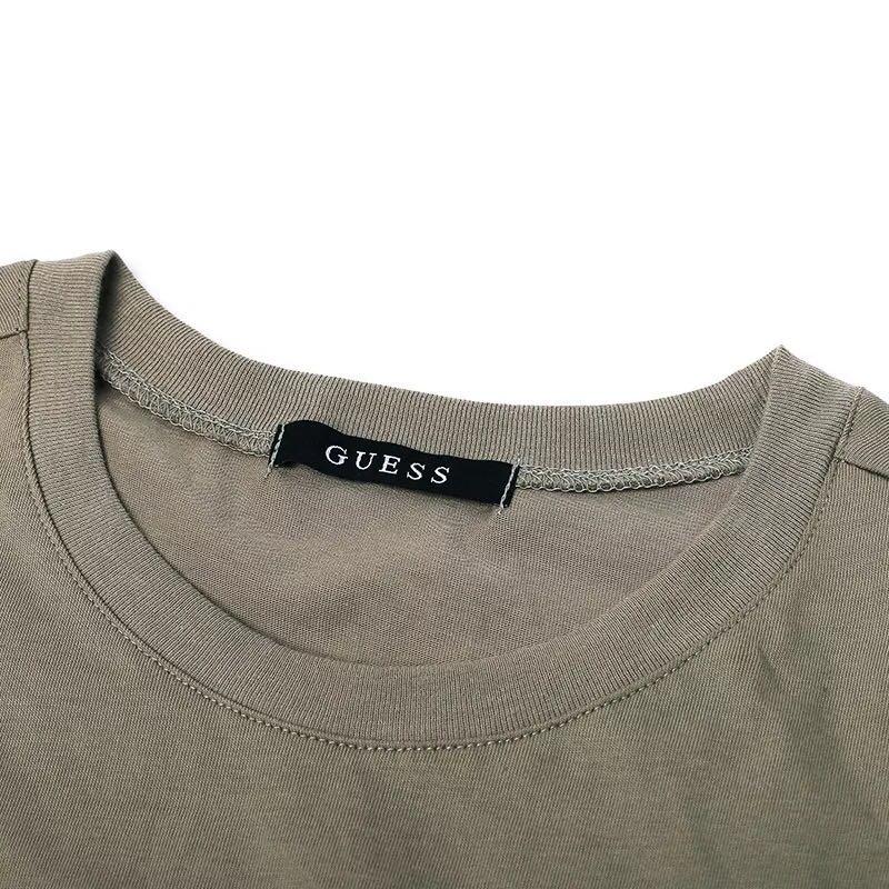 GUESS sticker logo t-shirt, Women's Fashion, Tops, Shirts on Carousell
