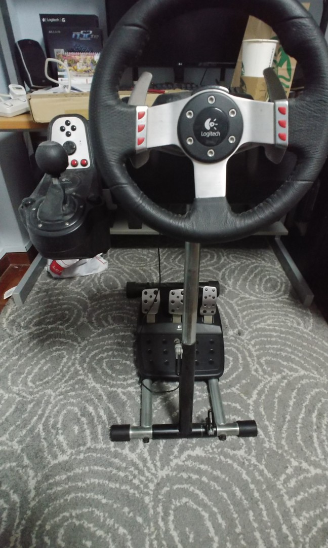 Logitech G27 with racing stand, Computers & Tech, Parts & Accessories ...