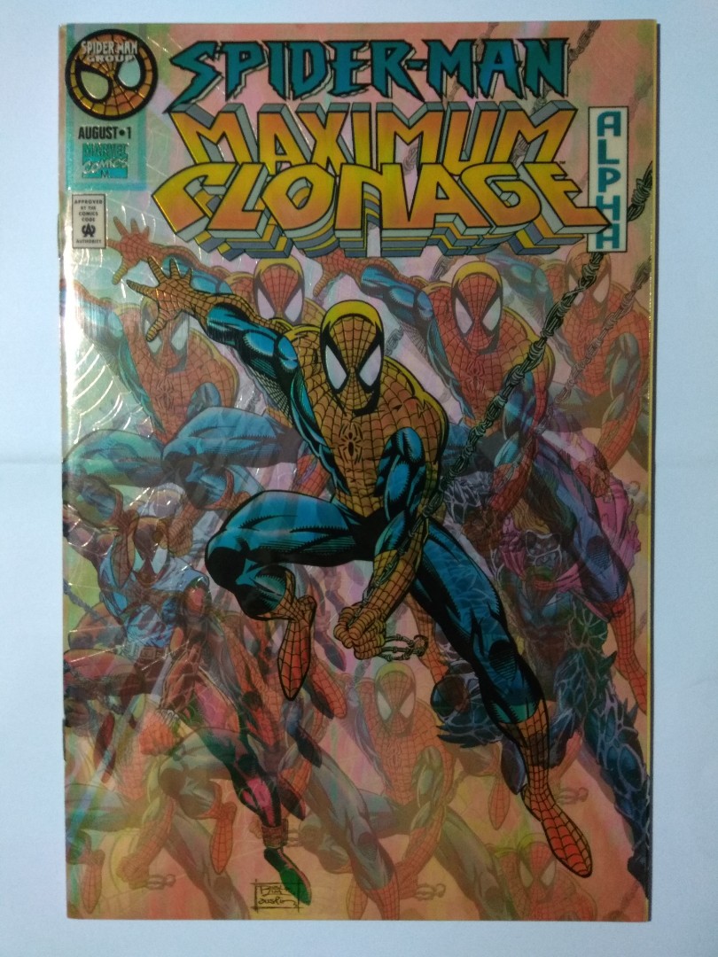 Marvel Spider-Man Maximum Clonage Alpha Super Rare Gold Edition Acetate Cover Comic, Hobbies ...