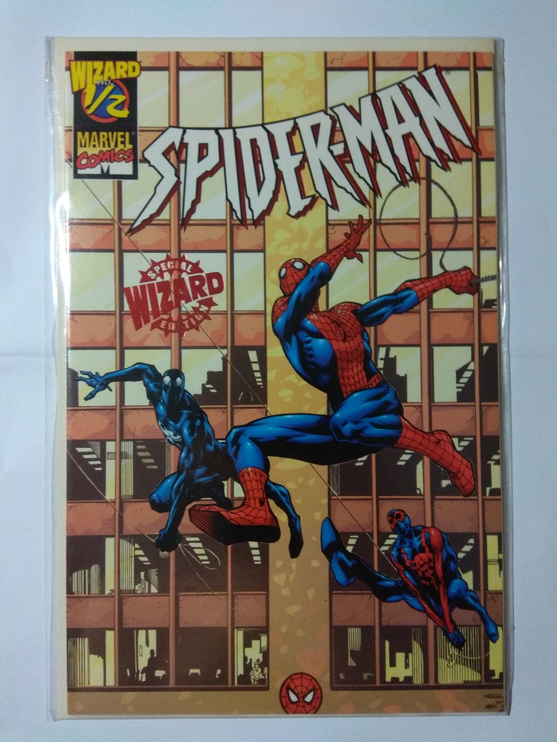 Marvel Spider-Man Super Rare Issue 1/2 Red Foil Cover Wizard Special ...