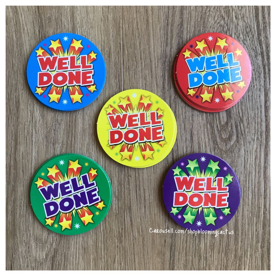 (New!) Well Done Student Reward Cards for Teachers, Books & Stationery ...