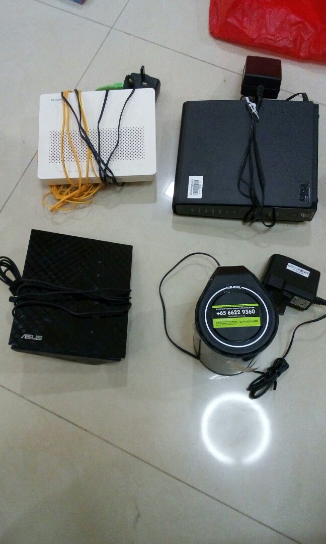 Routers and optical network terminals and wireless hub, Computers ...