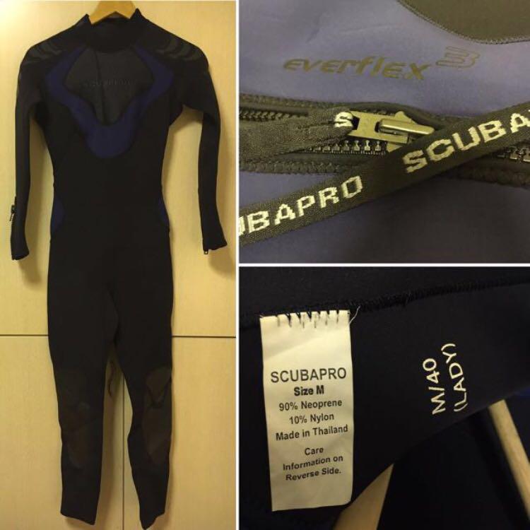 Scubapro Wetsuit Everflex 3, Luxury, Apparel on Carousell