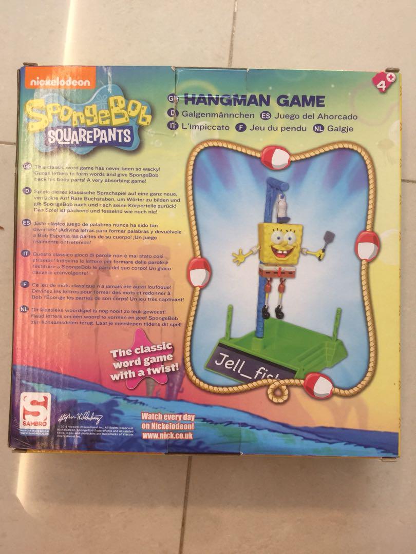 Spongebob SquarePants Hangman, Hobbies & Toys, Toys & Games on Carousell