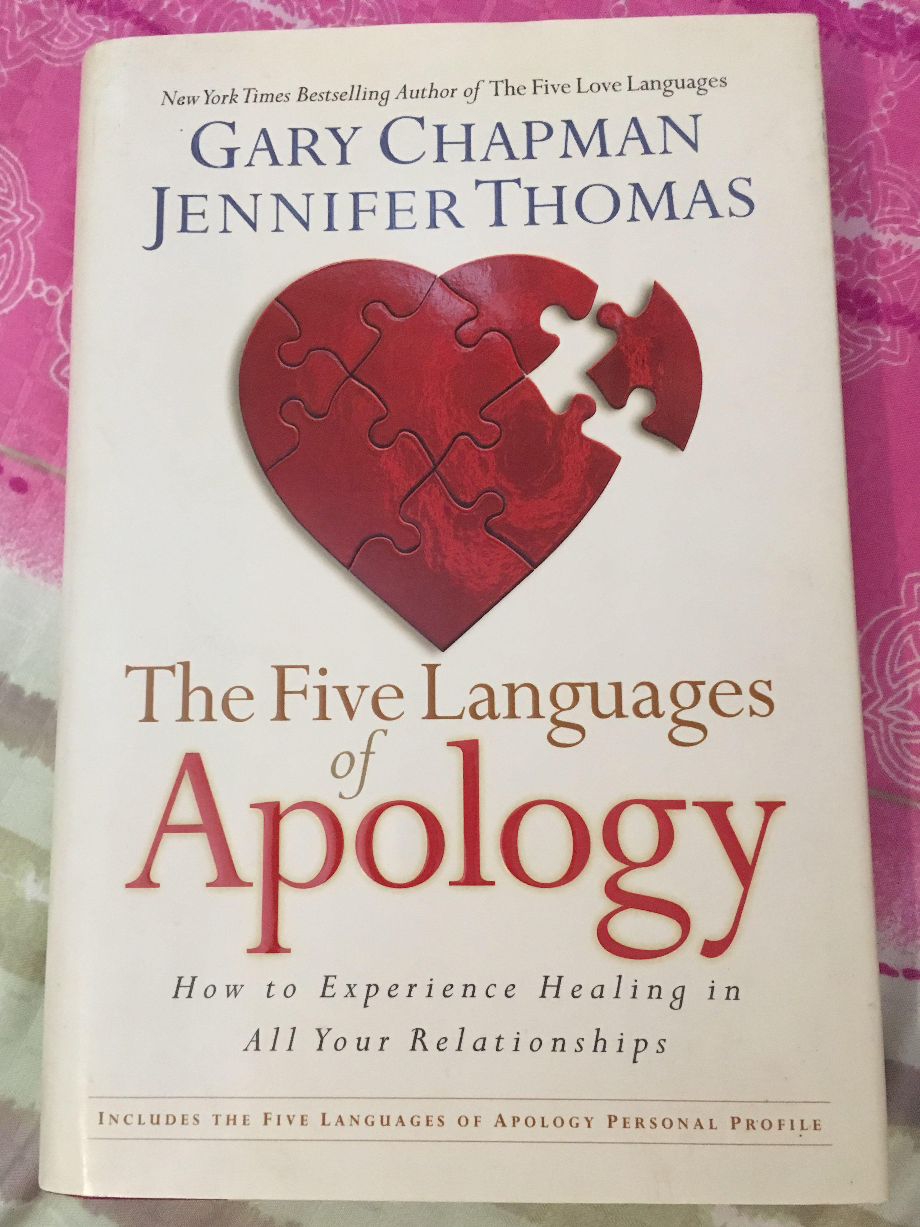 The Five Languages of Apology by Gary Chapman & Jennifer Thomas ...