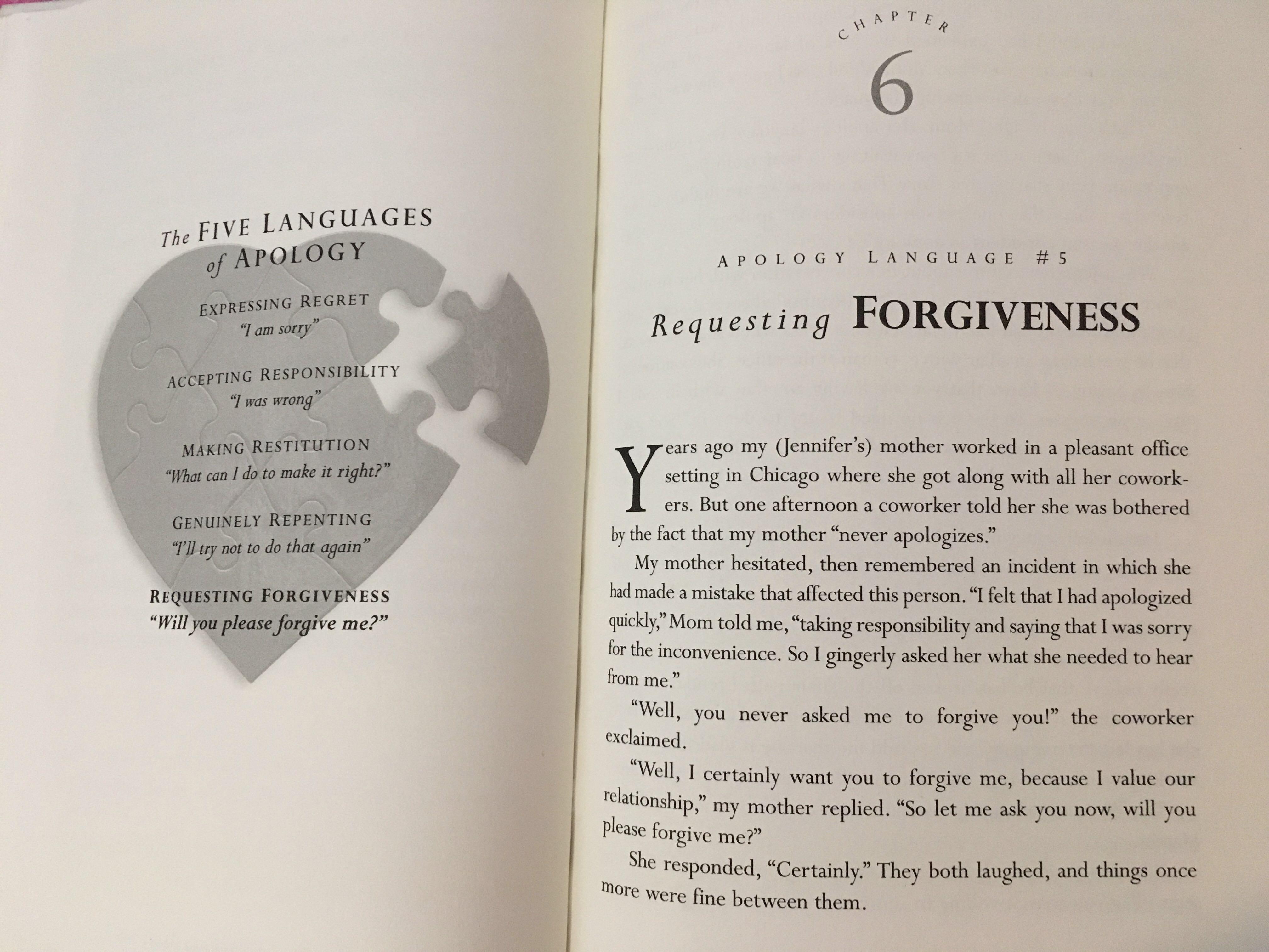 The Five Languages of Apology by Gary Chapman & Jennifer Thomas ...