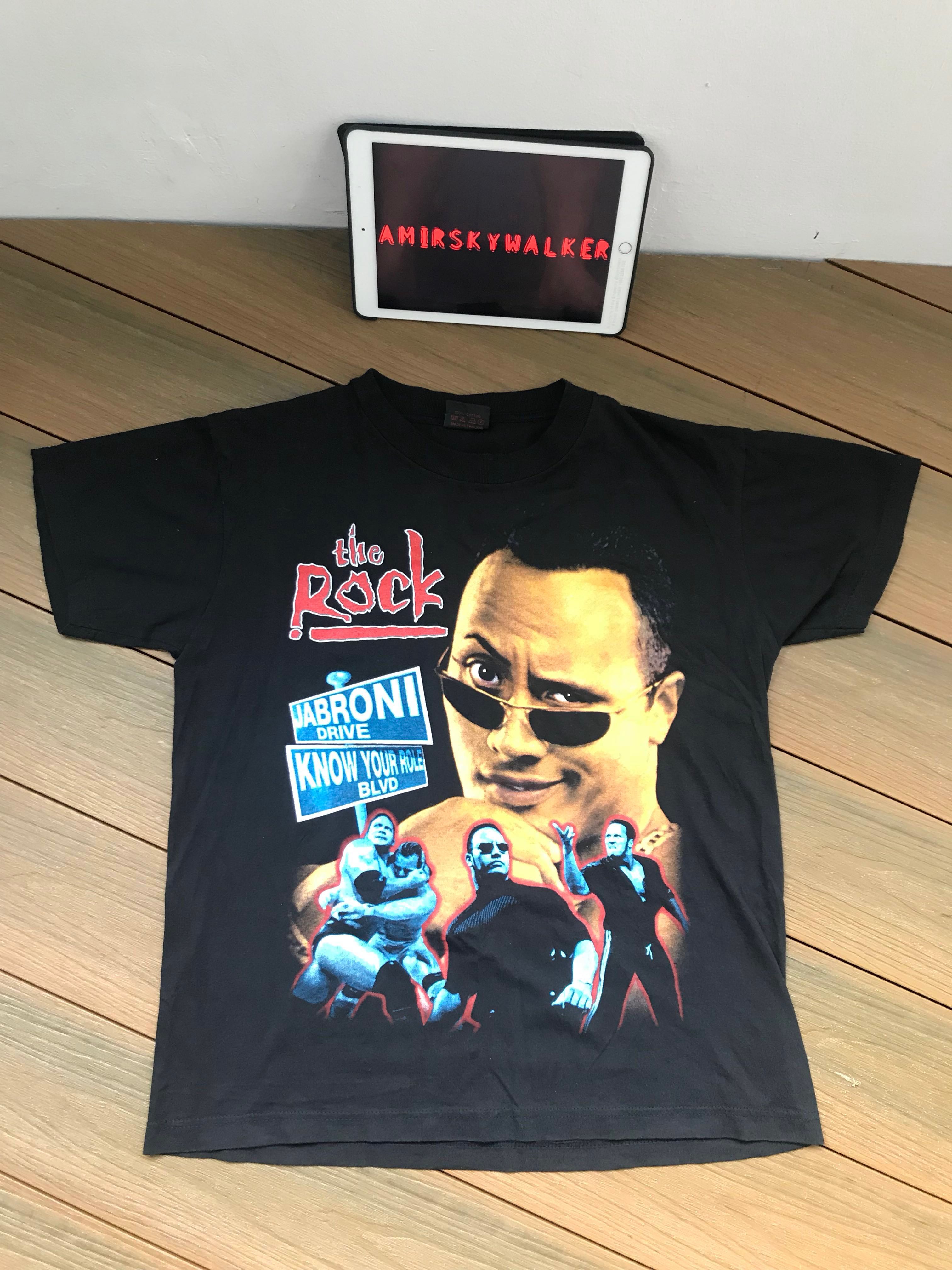 Vintage Bootleg WWF The Rock T-shirt, Men's Fashion, Tops & Sets, Tshirts & Polo Shirts on Carousell