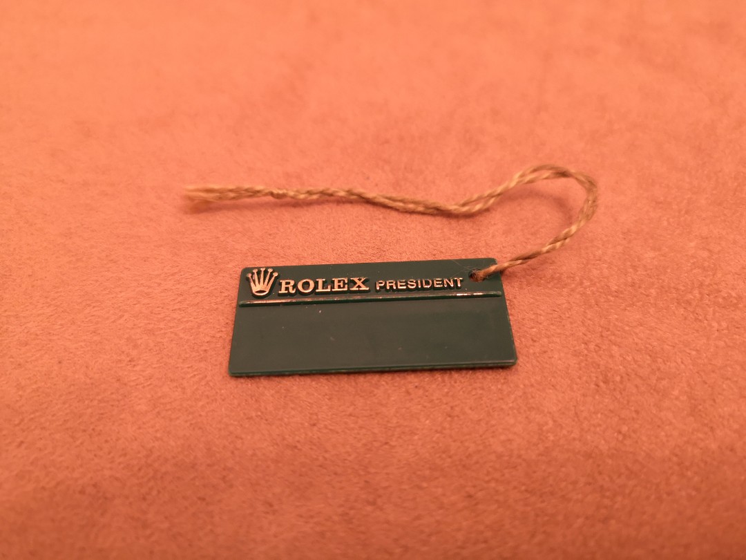 Vintage Rolex President Green Hang tag., Luxury, Watches on Carousell