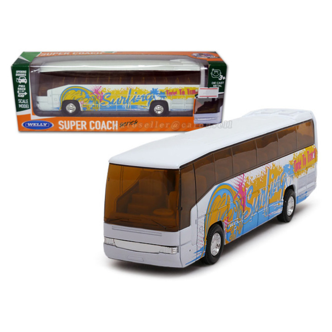 Welly Super Coach Express Bus model - white, Hobbies & Toys, Toys ...