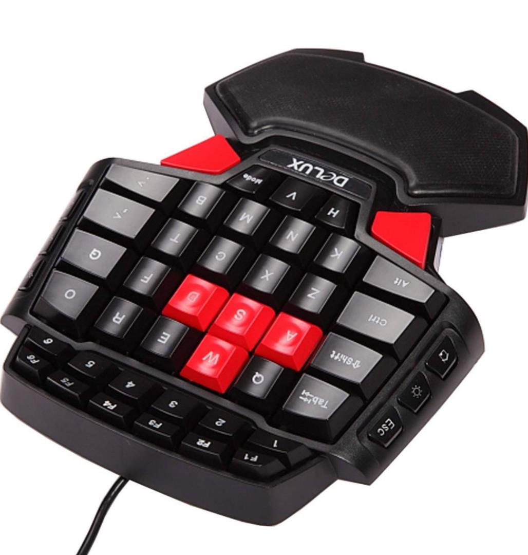 883 Delux T9 46 Key Singlehanded Wired Gaming Keyboard Professional