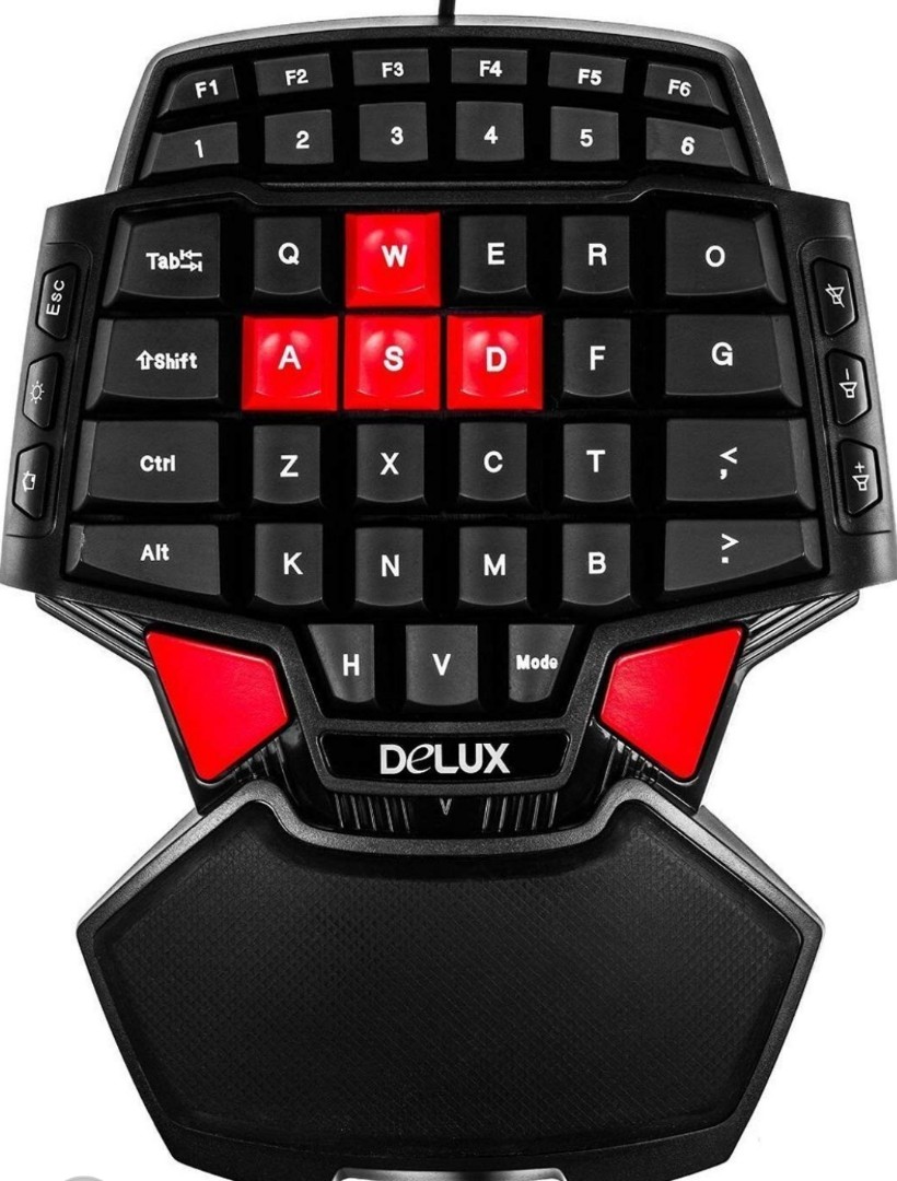 (883) Delux T9 46-Key Singlehanded Wired Gaming Keyboard Professional ...