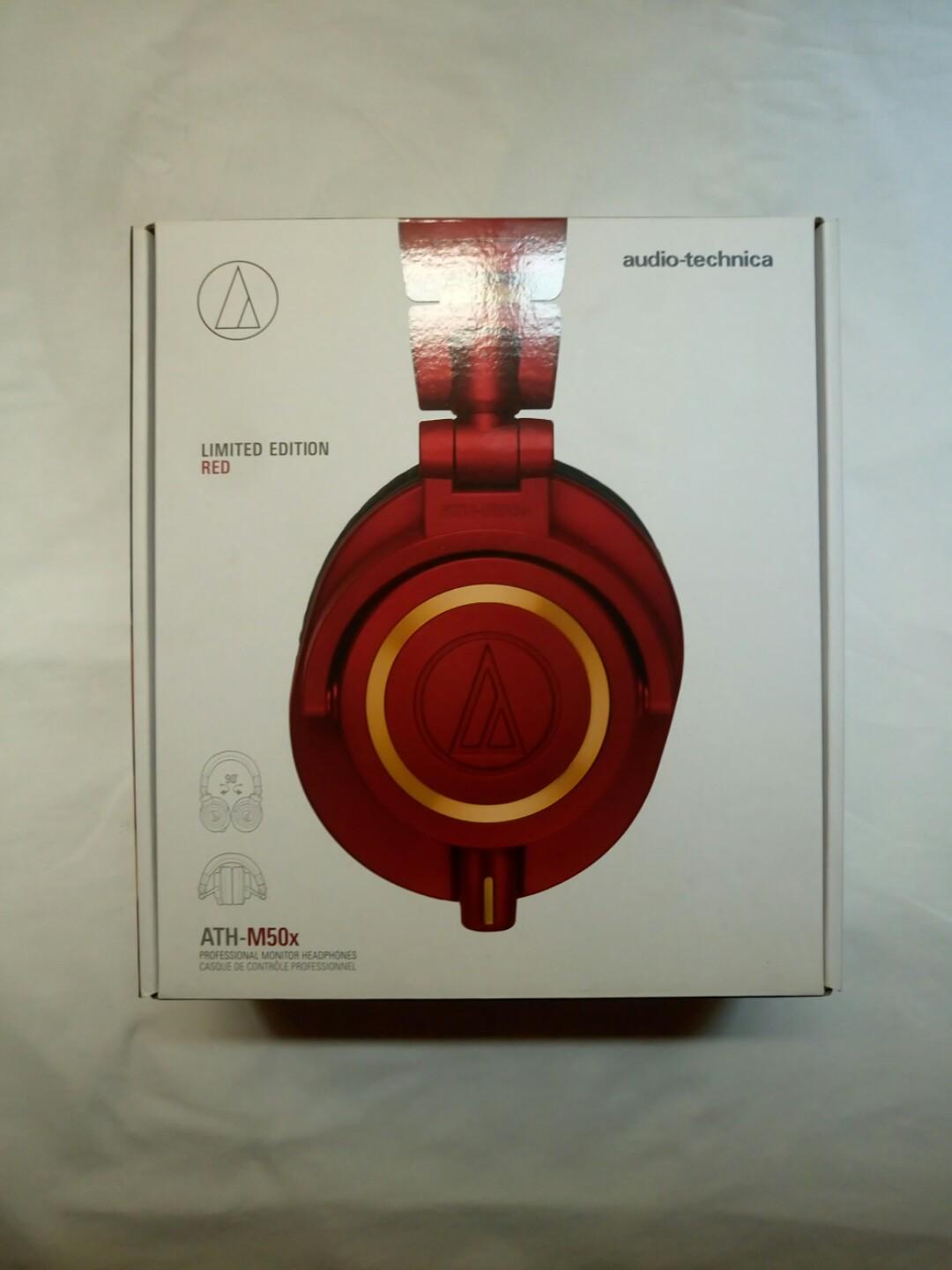 Audio Technica ATH-M50x Limited Edition Red Monitor Headphones, Audio ...