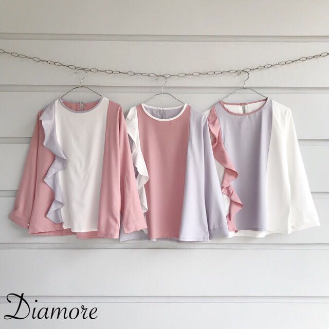 Azura Top, Fesyen Wanita, Pakaian Wanita, Atasan di Carousell