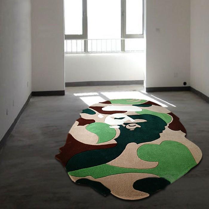 Custom Made Bape Head camo Carpet, Furniture & Home Living, Home Decor ...