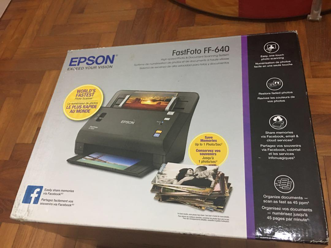 Epson FastFoto FF-640 High-speed Photo Scanner, Computers & Tech ...