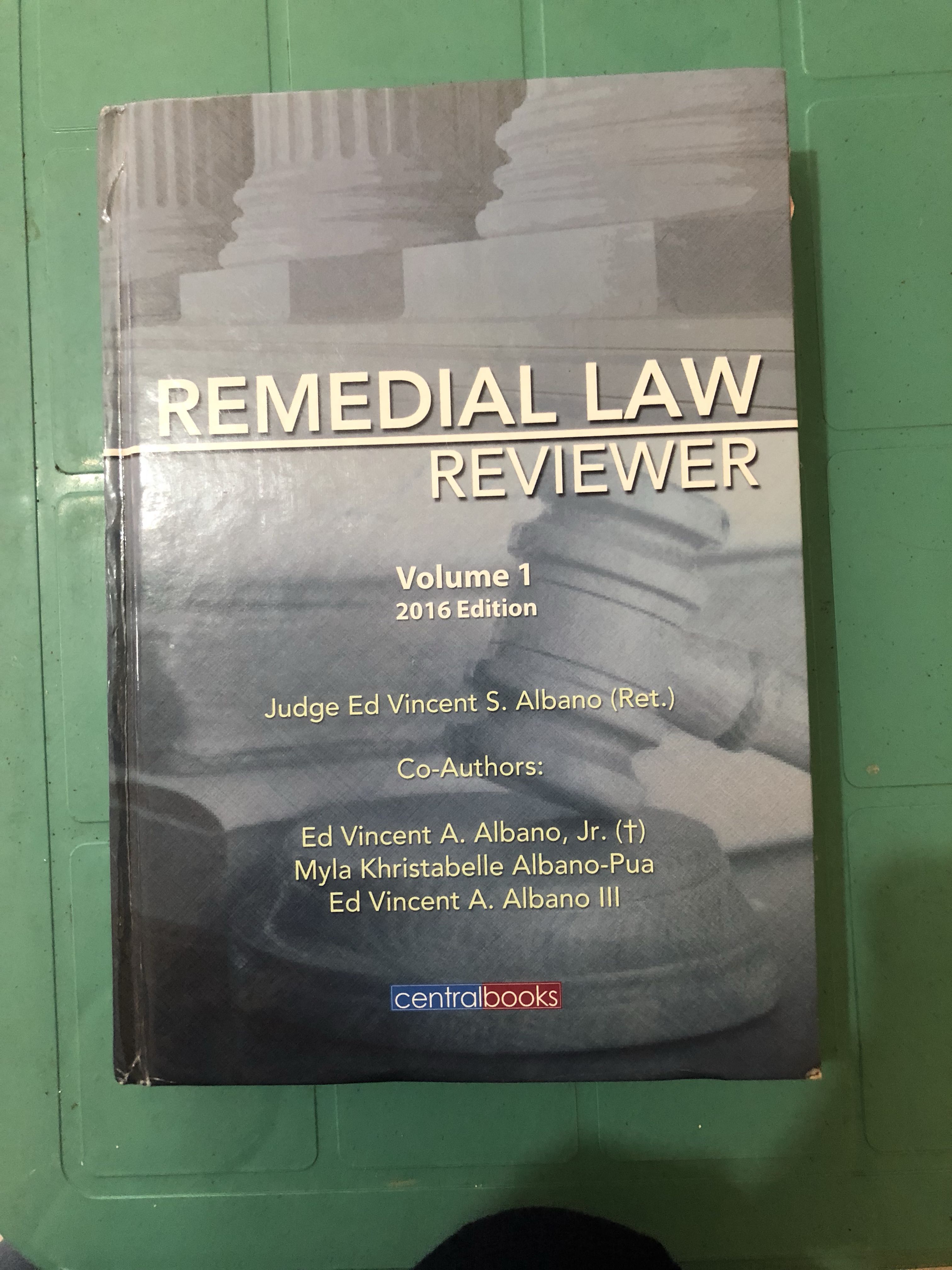 Law Books - Remedial Law Review Part I by Dean Albano, Hobbies & Toys ...