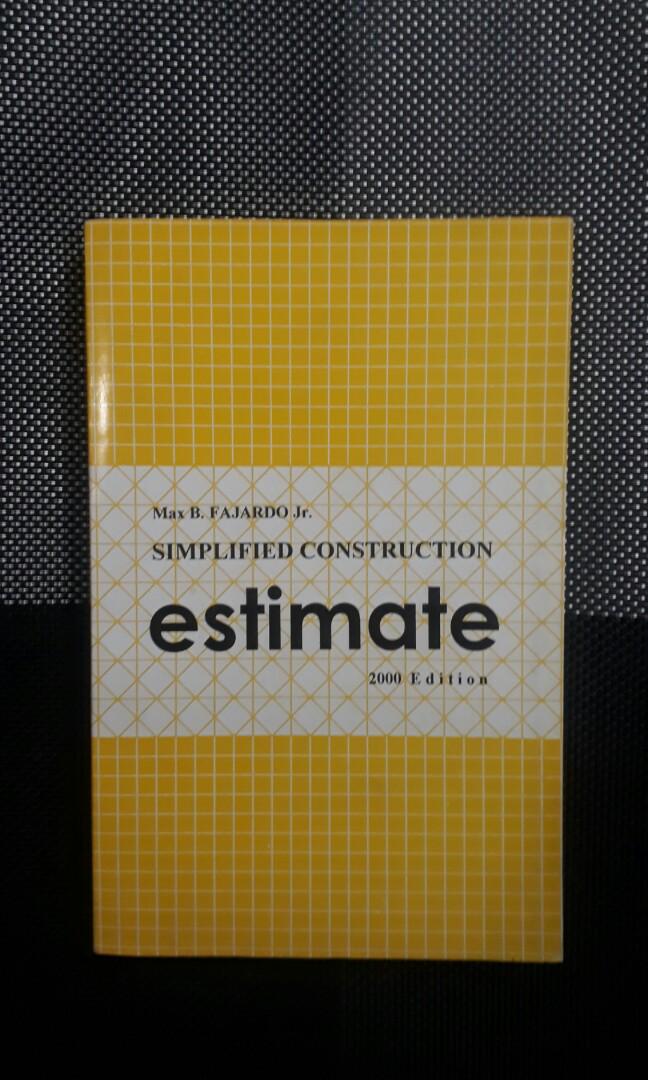 Max Fajardo: Simplified Construction Estimate, Hobbies & Toys, Books ...