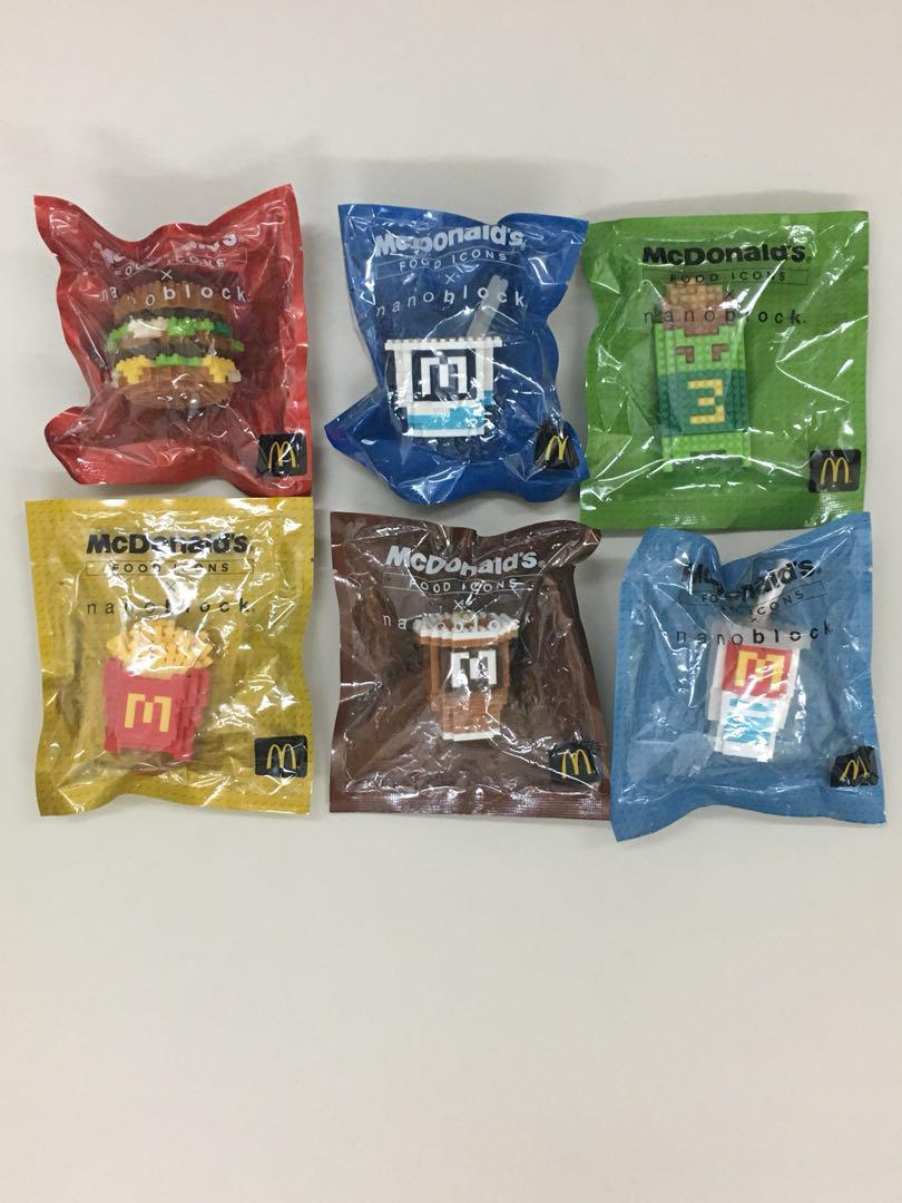 (NEW!) McDonald's Food Icons X Nanoblock (Complete Set), Hobbies & Toys, Toys & Games on Carousell