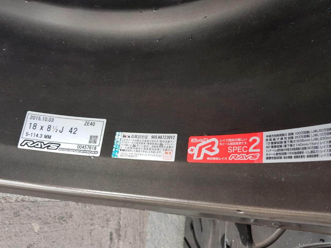Rays VOLK RACING ZE40 FORGED (Diamond Gunmetal), Car Accessories, Tyres ...