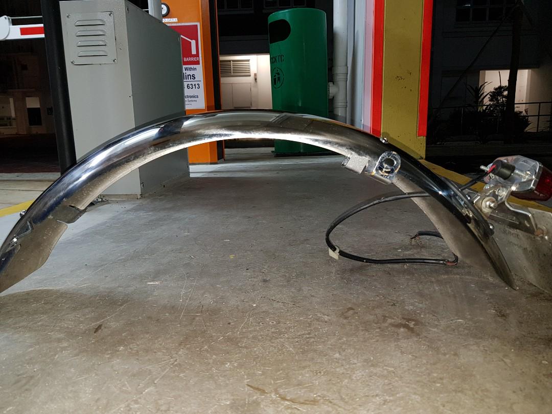 SR400 short rear fender(inclusive tail light), front fenders, tuckroll ...