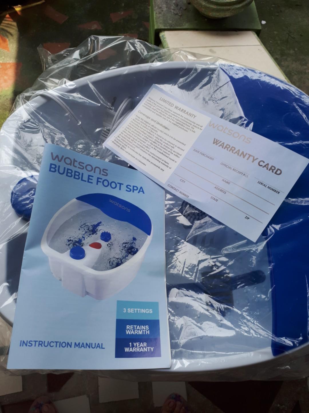 Watsons bubble foot spa on Carousell