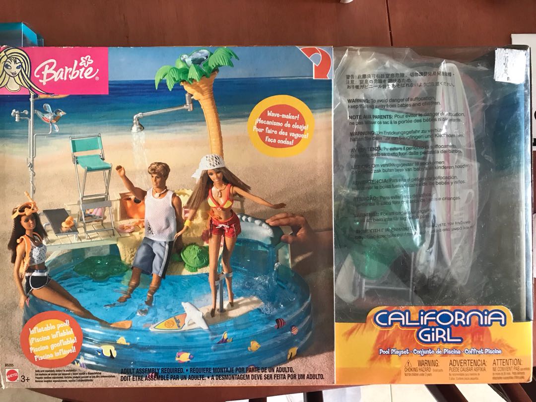 Barbie Cali Girl Pool Party Playset With Wave Maker by Mattel 2003 ...