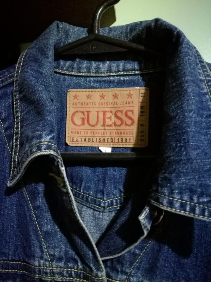 GUESS DENIM JACKET, Women's Fashion, Coats, Jackets and Outerwear on ...
