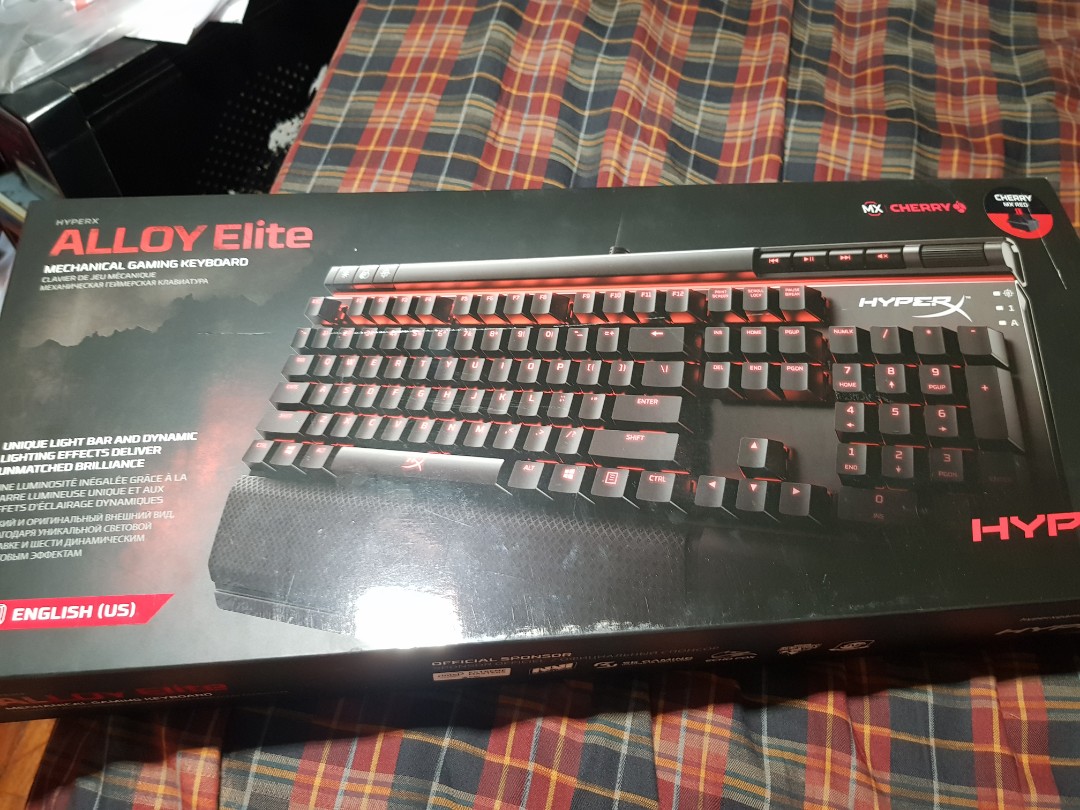 Hyper X Alloy Elite Cherry Red mechanical keyboard, Computers & Tech ...