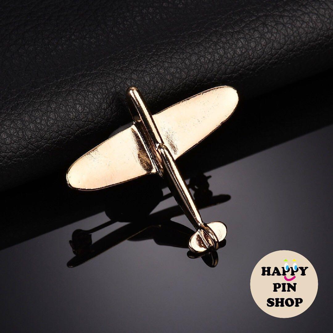 [IN STOCK] Airplane, Aircraft, Aeroplane, Plane, Helicopter brooch pins ...