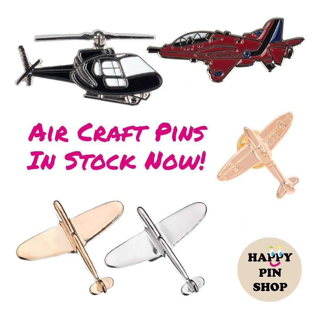 [IN STOCK] Airplane, Aircraft, Aeroplane, Plane, Helicopter brooch pins ...