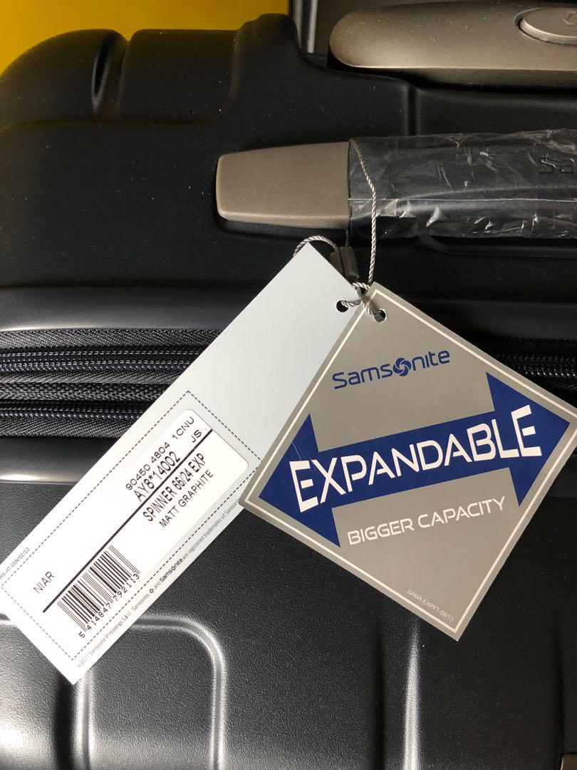 Samsonite Niar Spinner 66/24inches (Matte Graphite), Hobbies & Toys ...