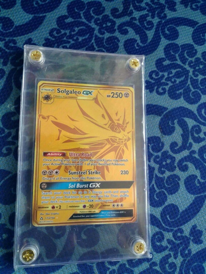 Solgaleo Gx Gold ready Beckett 9.5-10, Hobbies & Toys, Toys & Games on ...