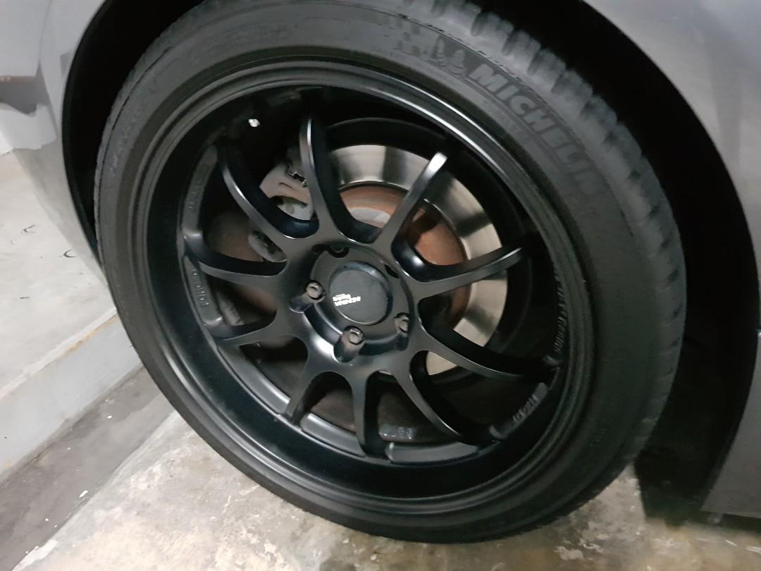 ADVAN Racing RZ-DF Forged Rim 5X120 18 inch BMW, Car Accessories, Tyres ...